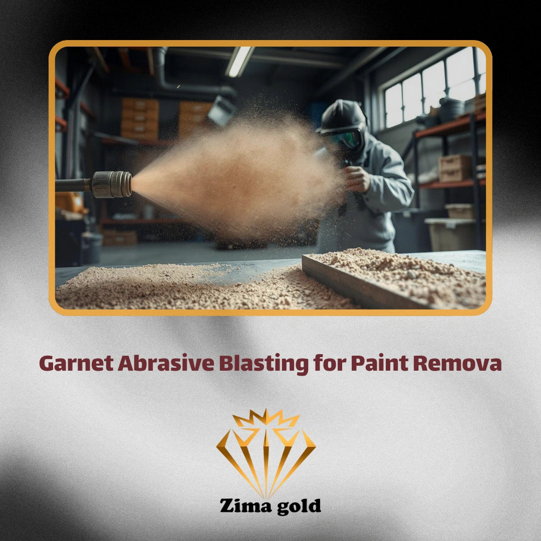 Garnet Abrasive Blasting for Paint Removal - زیماگلدگارنت